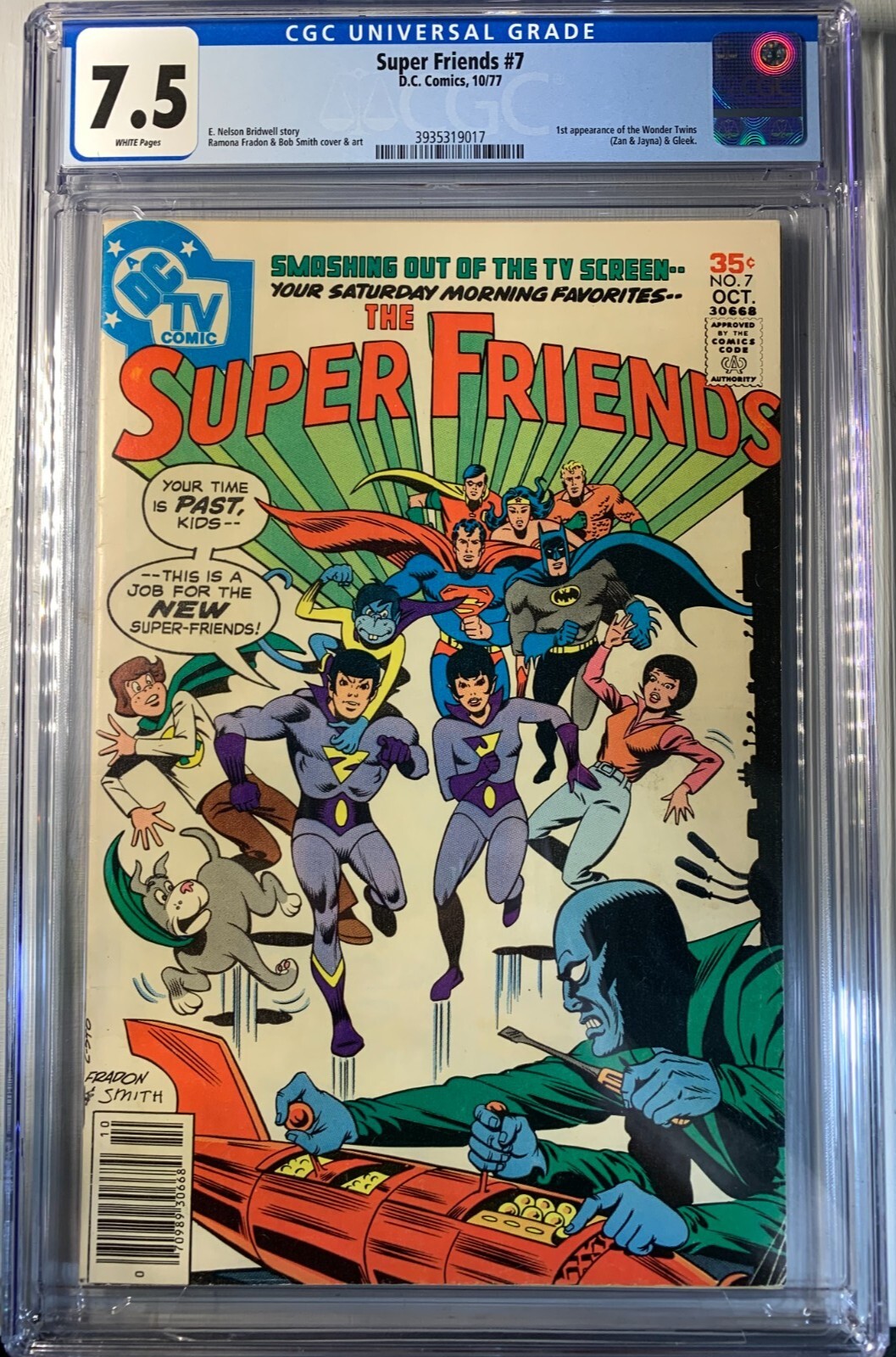 SUPER FRIENDS #7 (1977) CGC 7.5 DC Comics 1st Appearance Wonder Twins ...