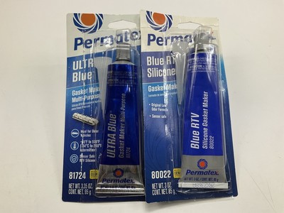 (2) Permatex 81724 Ultra-Blue RTV Silicone Gasket Maker - 3.35oz. Tube ...