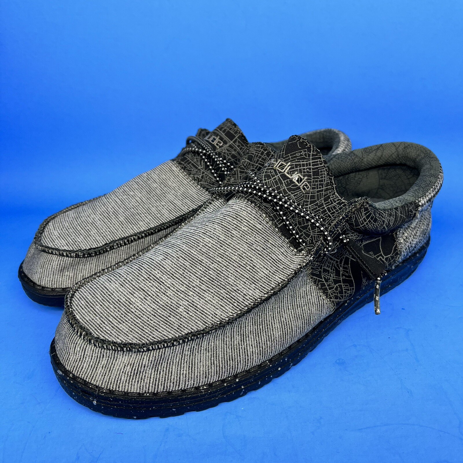 Hey Dude Men's Wally Tri Maps Reflective Shoes 2022 S… - Gem