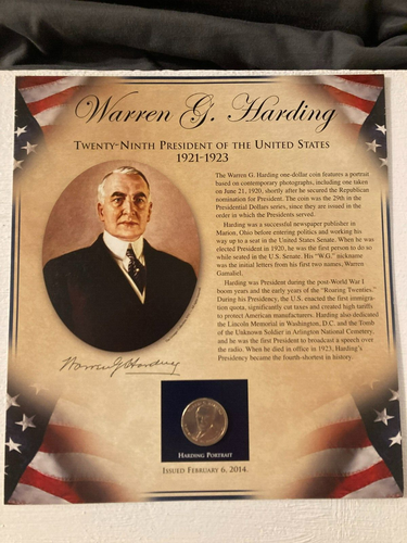 United States Presidents 1$ Coin Postal Commemorative Society WARREN G ...
