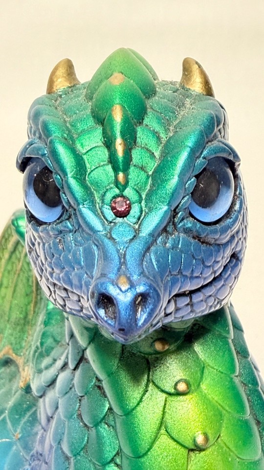 Vintage Windstone Editions Fledgling Dragon Emerald RETIRED 1997 Melody ...