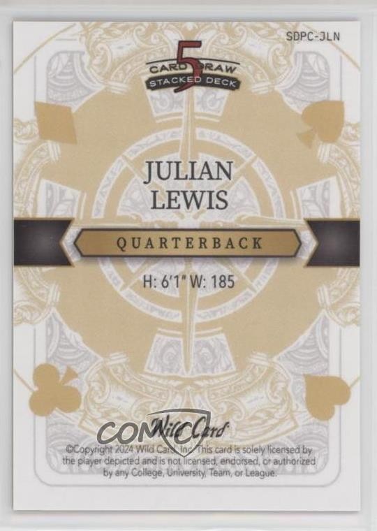 2024 Wild 5 Card Draw Stacked Deck Promo Ace of Clubs 1/1 JuJu Lewis ...