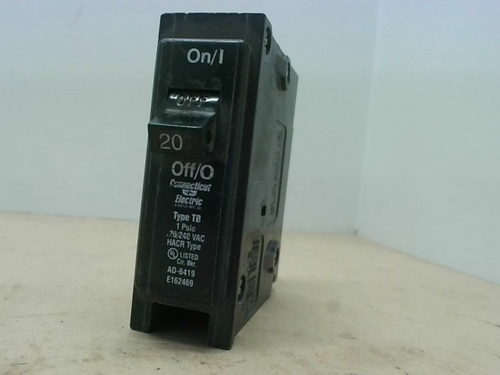 Connecticut Electric UBI-TB120 Type TB Circuit Breaker 1 Pole 1 - New ...