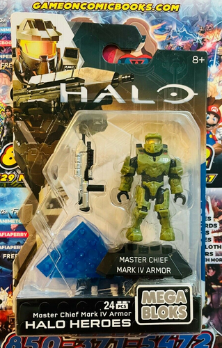 Mega Bloks Halo Heroes Master Chief Mark IV Armor Series 1 Figure FREE ...