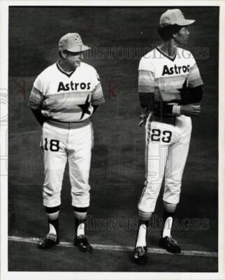 1975 Press Photo Astros' Preston Gomez, Enos Cabell display new baseball uniform | eBay