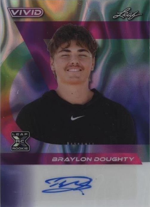 2024 Leaf Vivid - Autographs Braylon Doughty #BA-BD1 Navy Blue Lava /7 ...