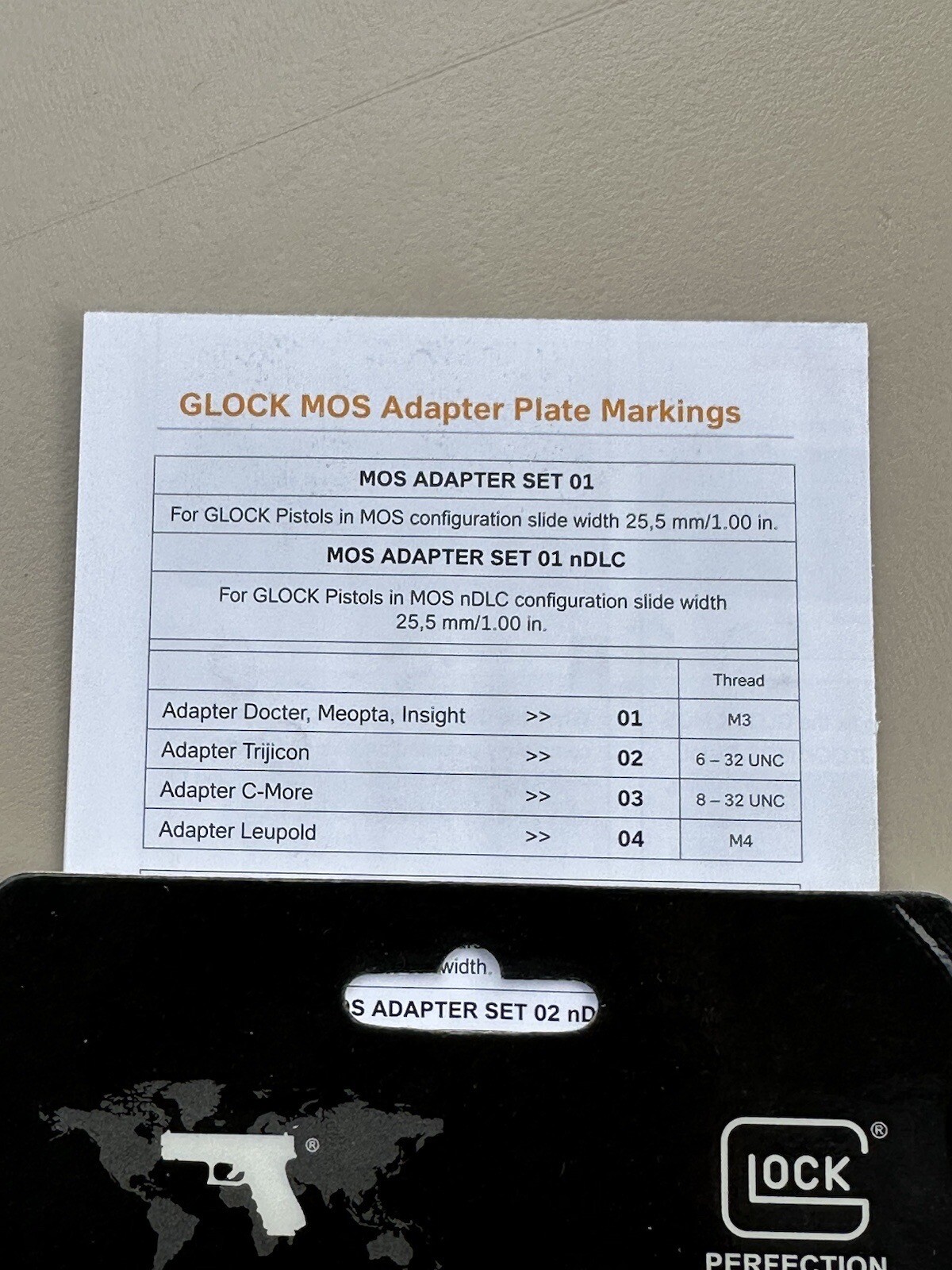 GLOCK MOS Adapter Set 01 nDLC Modular Optic System for sale online | eBay