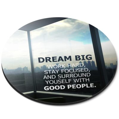 Round Mouse Mat Motivational Inspirational Quote Work Office #51500 | eBay