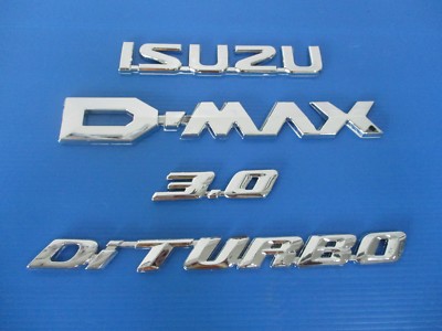 WITH FOR ISUZU D-MAX DMAX CHROME LOGO DECAL EMBLEM SET (si448) | eBay