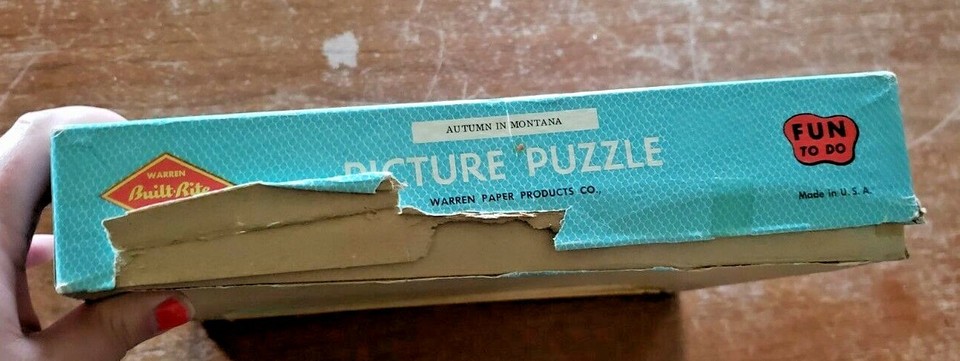 VINTAGE BUILT RITE PICTURE PUZZLE "AUTUMN IN MONTANA" -OVER 500 PIECES ...