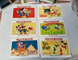 Walt Disney World Mickey World Tour Rare 1992 Trading Cards Lot of 6 ...