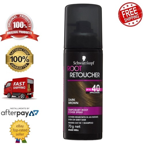 Schwarzkopf Root Spray Retoucher Dark Brown 70g Regrowth Instant Grey ...