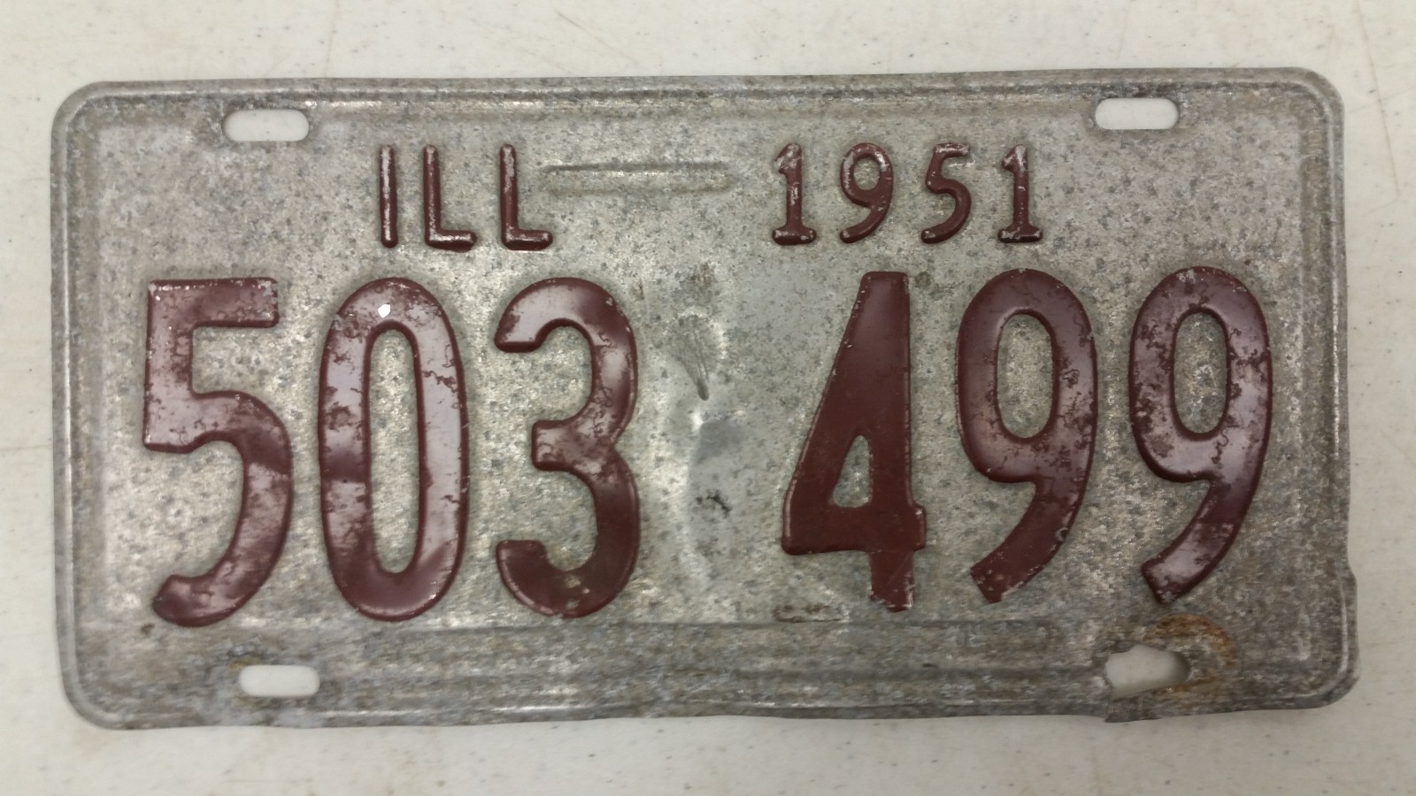 1951 ILLINOIS License Plate 503 499 | eBay