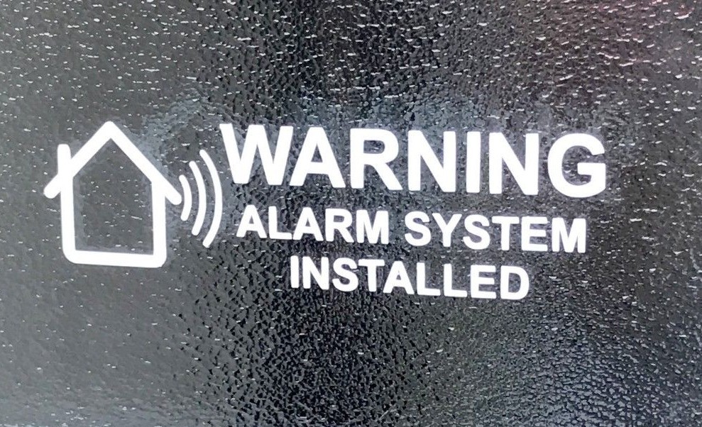 4 x HOUSE ALARM VINYL STICKER/ DECAL , WINDOW WARNING SECURITY SIGNS ...