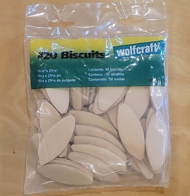 Wolfcraft 2923 No. 20 Joiner Biscuits 15/16" x 2-5/16" 50 Pc Bag | eBay
