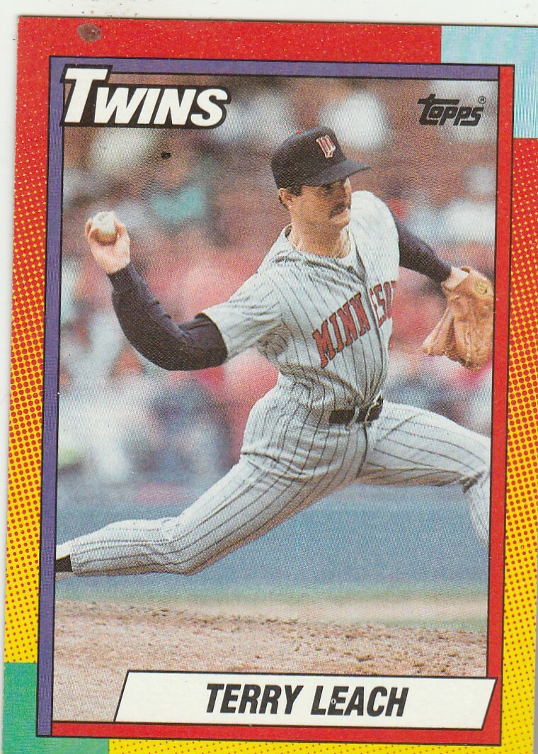 FREE SHIPPING-MINT-1990 Topps Traded #57 Terry Leach Twins PLUS BONUS ...