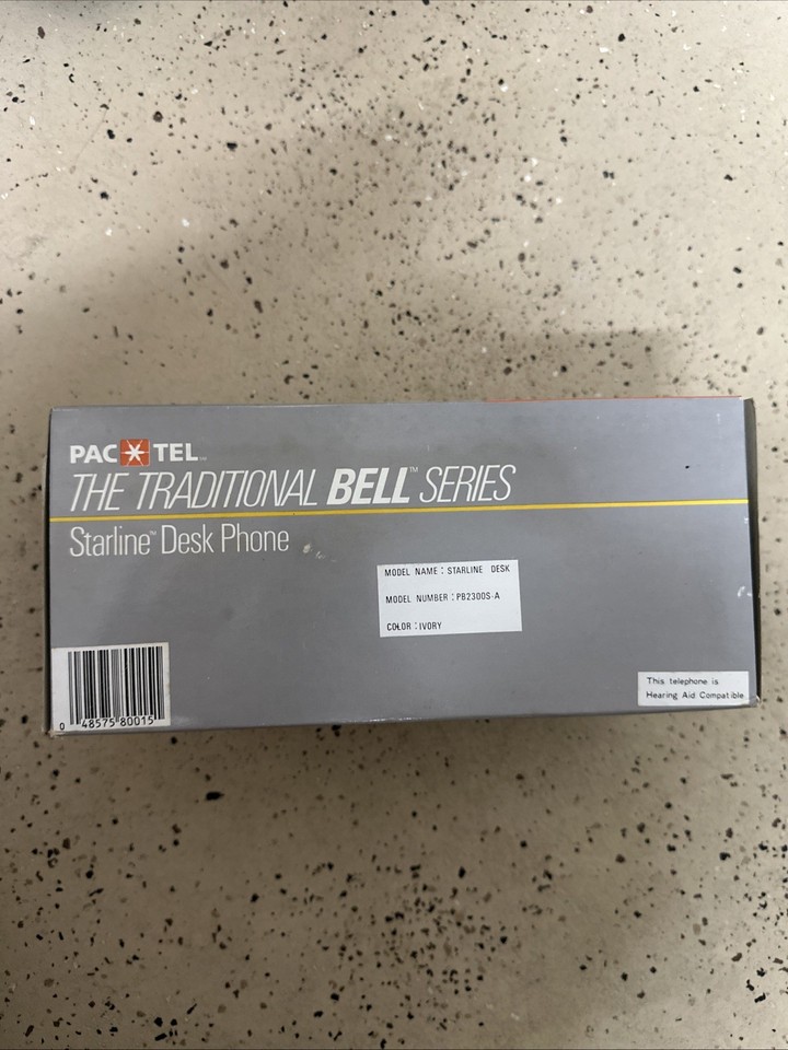 Vintage BELL Pac-Tel Phone Corded Trimline style Starline NEW never ...