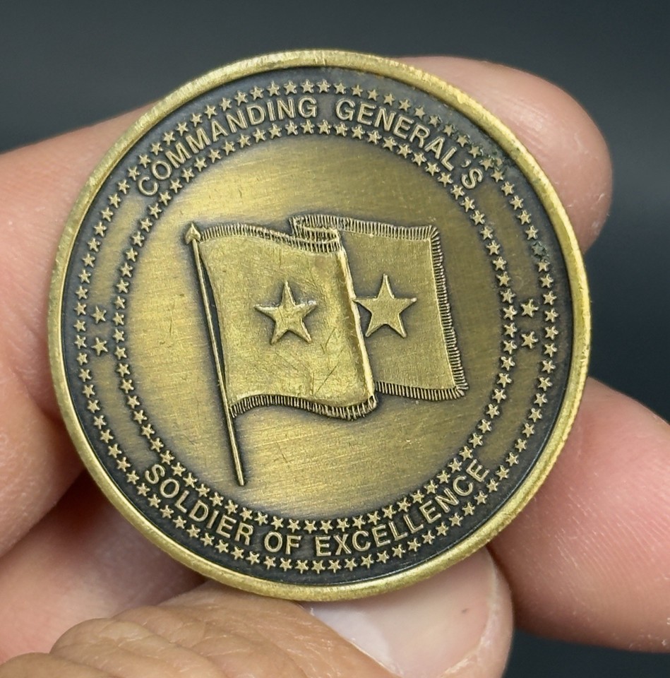 🔥VTG 2-Star General Soldier of Excellence Achievement Coin, Ft Bliss ...