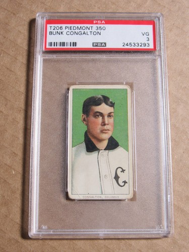 1909-11 T206 BUNK CONGALTON PIEDMONT 350 PSA 3 VG | eBay