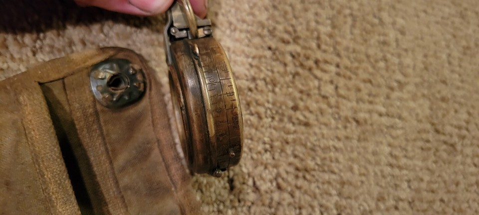 WW1 1918 Civil Engineer Corps Brass Field Compass WW2 Compass Pouch | eBay
