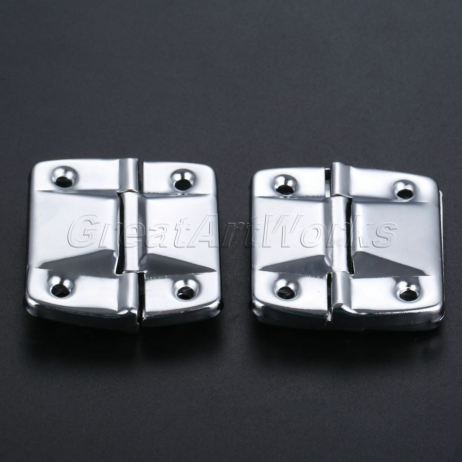 2X Flight Case Suitcase Hinge Metal Silver Tone Cabinet Toolbox Support ...