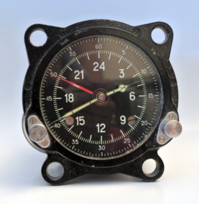 MILITARY CHRONOMETER AIRCRAFT CLOCK 24h SOVIET USSR clock (Model 55M ...