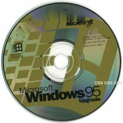 Vintage Microsoft Windows 95 O/S Upgrade Disk 66671 Computer PC CD 1995 ...