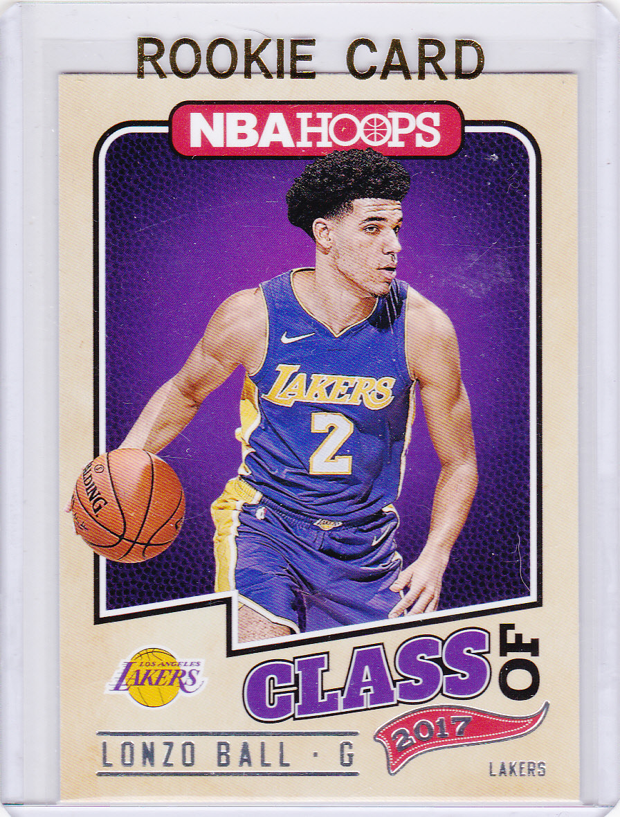 LONZO BALL ROOKIE CARD 2017-18 Panini Hoops Los Angeles LAKERS NBA ...