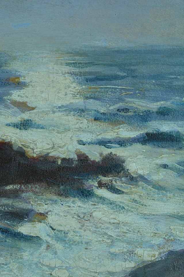 Beau Tableau ancien Paysage Marine Gaston Guignard bord de Mer Bordeaux ...