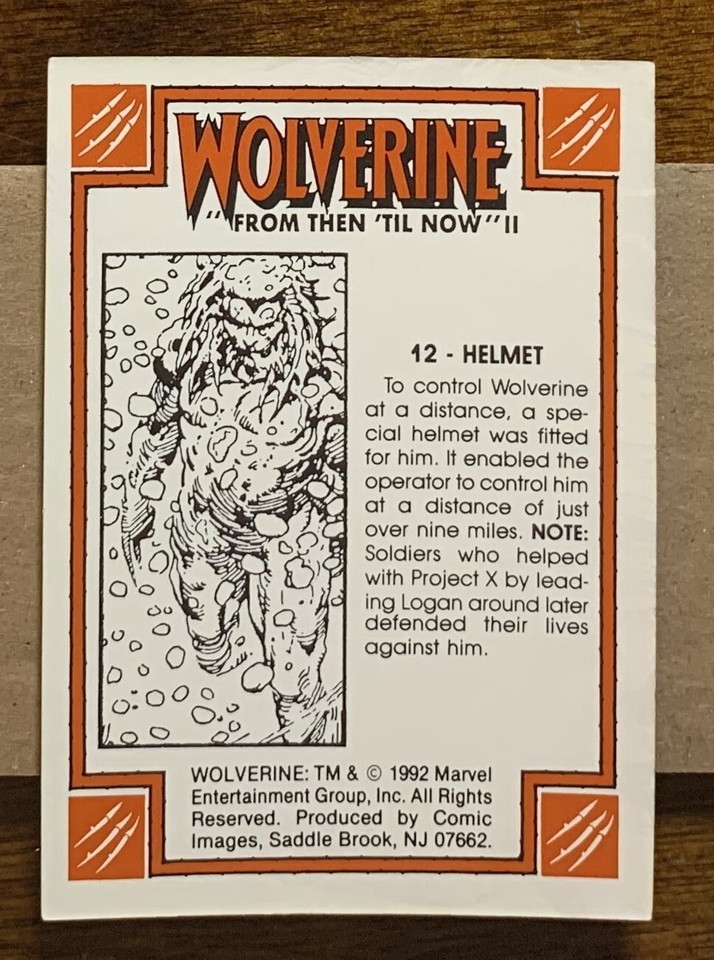 1992 Marvel Comic Images Wolverine From Then Til Now II Cards Pick ...