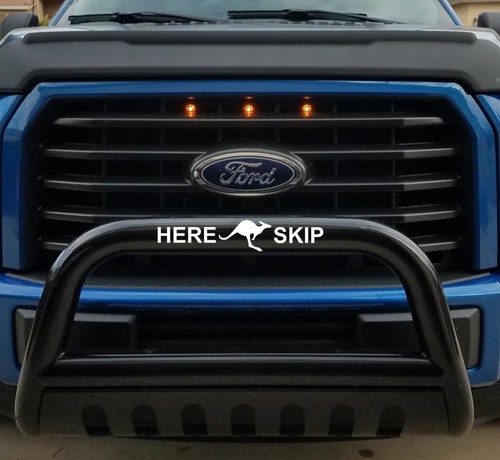2x Here Skip Sticker Vinyl Decal Hunting Ranger Hilux Navara Kangaroo ...