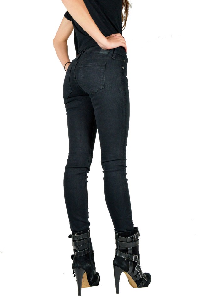 KILL CITY LIP SERVICE GOTHIC PUNK ROCKER STRETCH BLACK TWILL SKINNY ...
