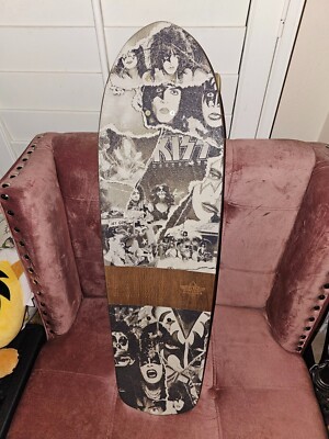 KISS x DUSTERS 29.5" X 8.7" CRUISER SKATE BOARD DECK SUPER RARE GENE ...