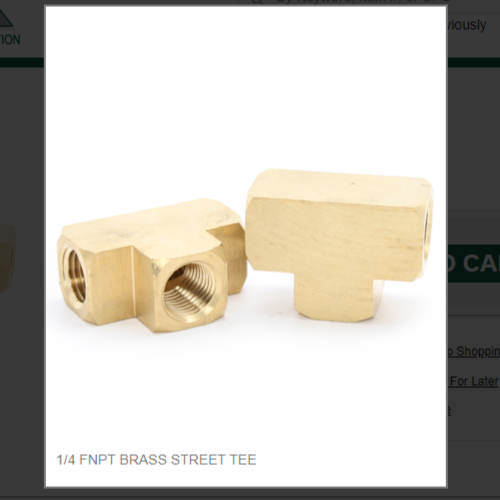 1/4 FNPT BRASS STREET TEE # 101-4 | eBay