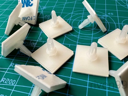Lot 50pcs Snap-in Adhesive Nylon PCB Standoff Spacer Support 4.00mm ...