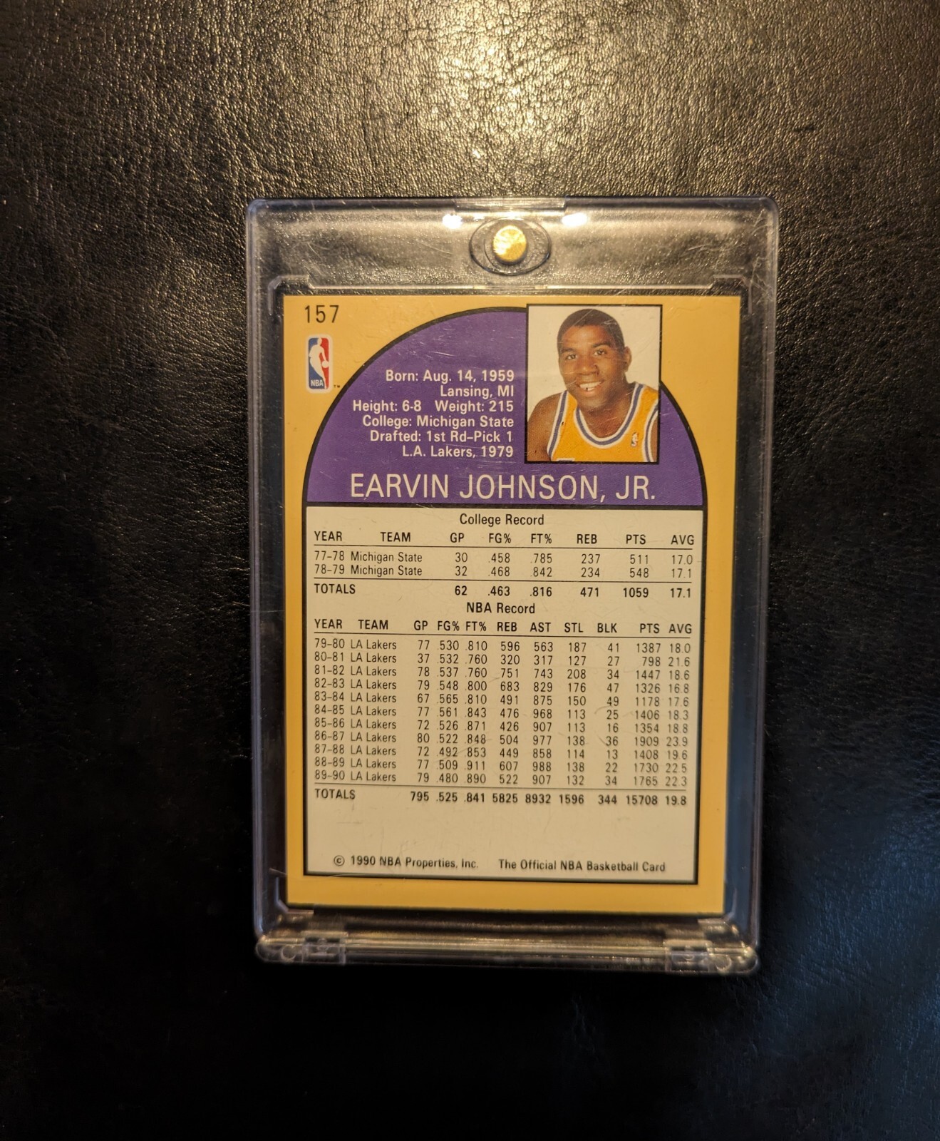 NBA Hoops 1990 Los Angeles Lakers MVP Magic Johnson card #157 | eBay UK