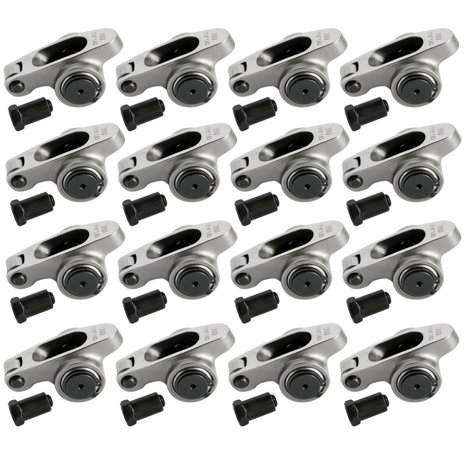 For Chevy SBC 350 1.6 Ratio 7/16" Stud Stainless Steel Roller Rocker ...