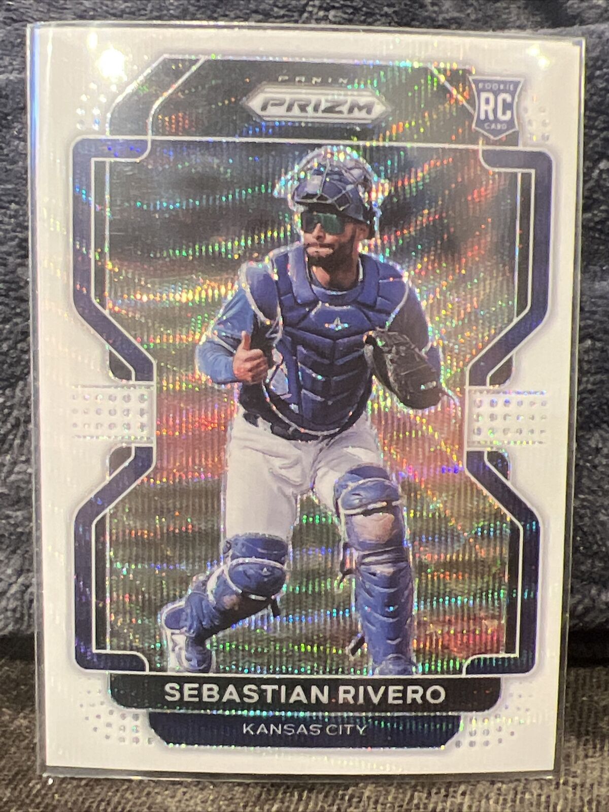 2022 Panini Prizm Sebastian Rivero #108 Rookie White Wave Prizm Royals ...