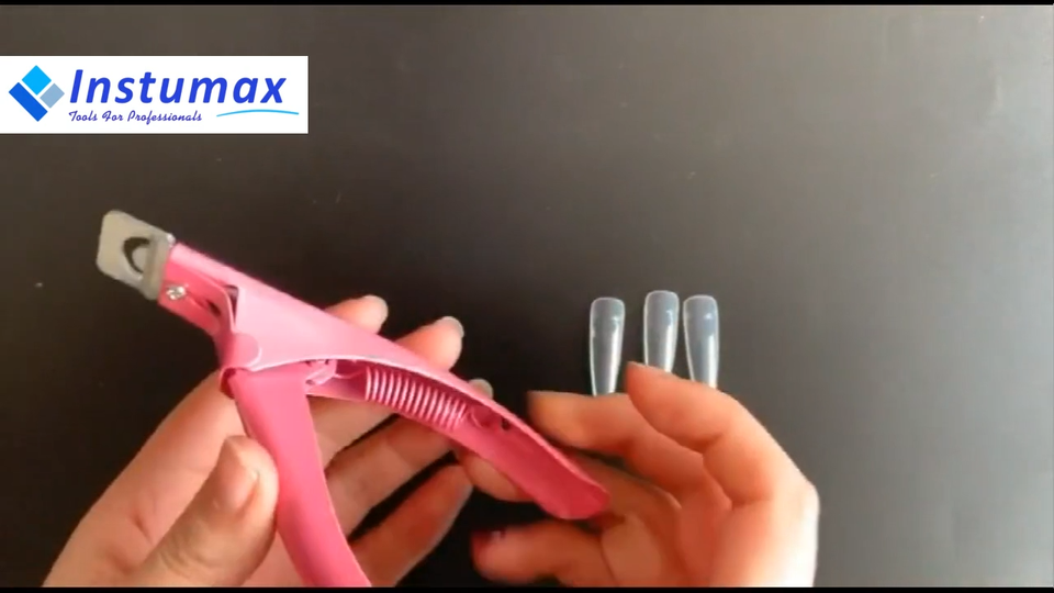 Acrylic False Nail Tip Cutter Clipper Nail Pink with Spring Manicure ...