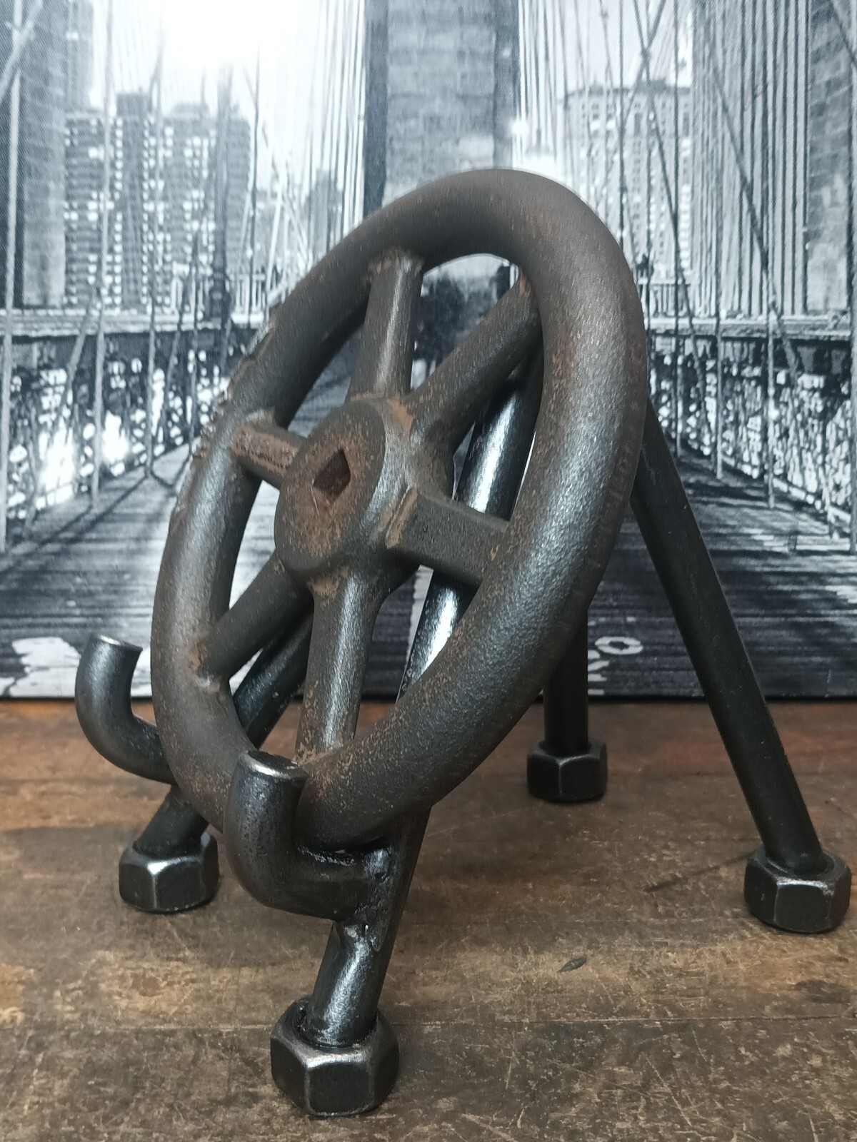 Vintag Industrial Steampunk Gate Valve Handle Lamp Base Cast Iron | eBay