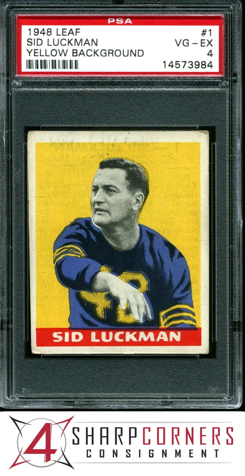 1948 LEAF #1 SID LUCKMAN HOF YELLOW BACKGROUND PSA 4 | eBay