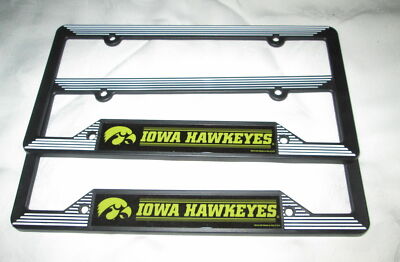 TWO (2) IOWA HAWKEYES LICENSE PLATE FRAMES #01 - NEW | eBay