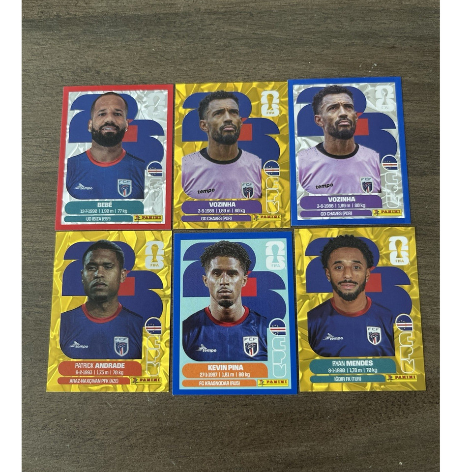Panini FIFA World Cup 2026 Cape Verde Stickers Lot of 6 Bebé Vozinha ...