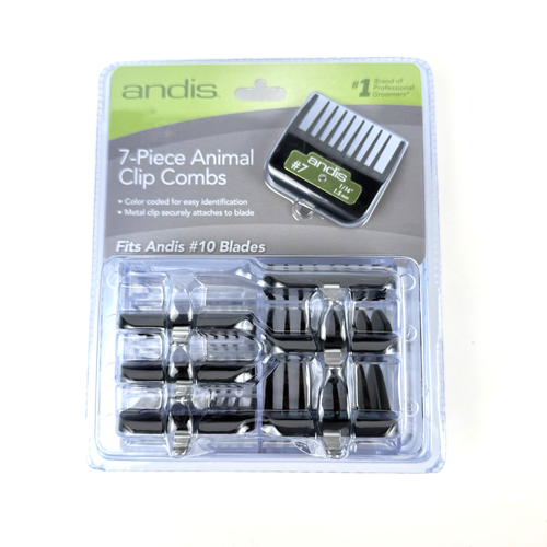 Andis 7 Piece Animal Pet Clip Combs Guards Fits UltraEdge CeramicEdge ...