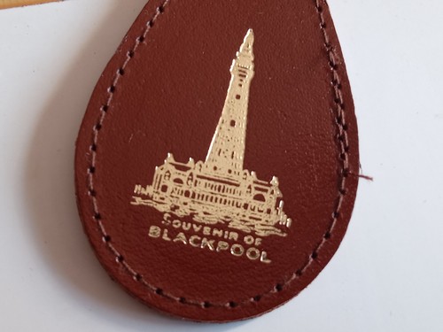 VINTAGE Old Keyring Leather Brown Blackpool Tower Lancashire 1894 | eBay