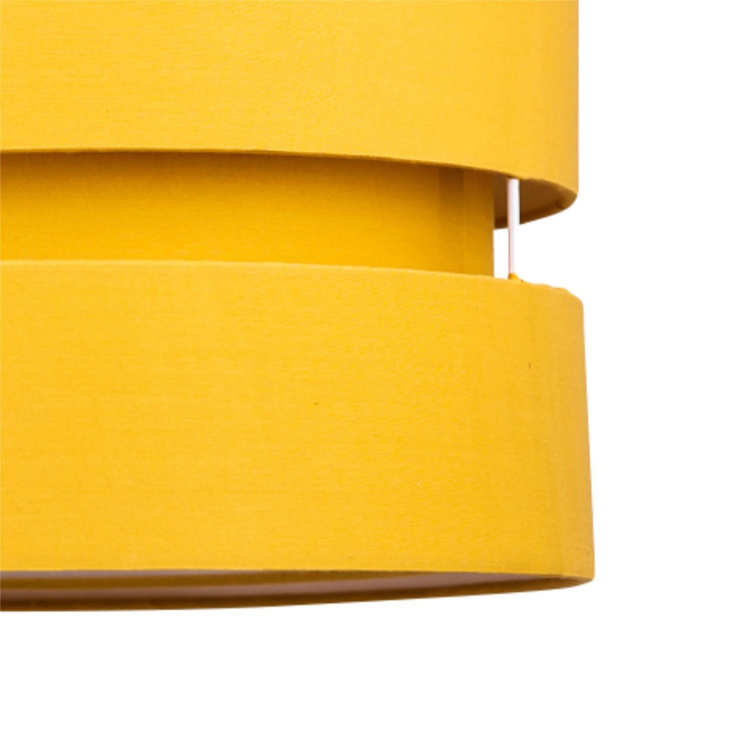 Pair of Modern Ochre Yellow Mustard Easy Fit Ceiling Light Shade ...