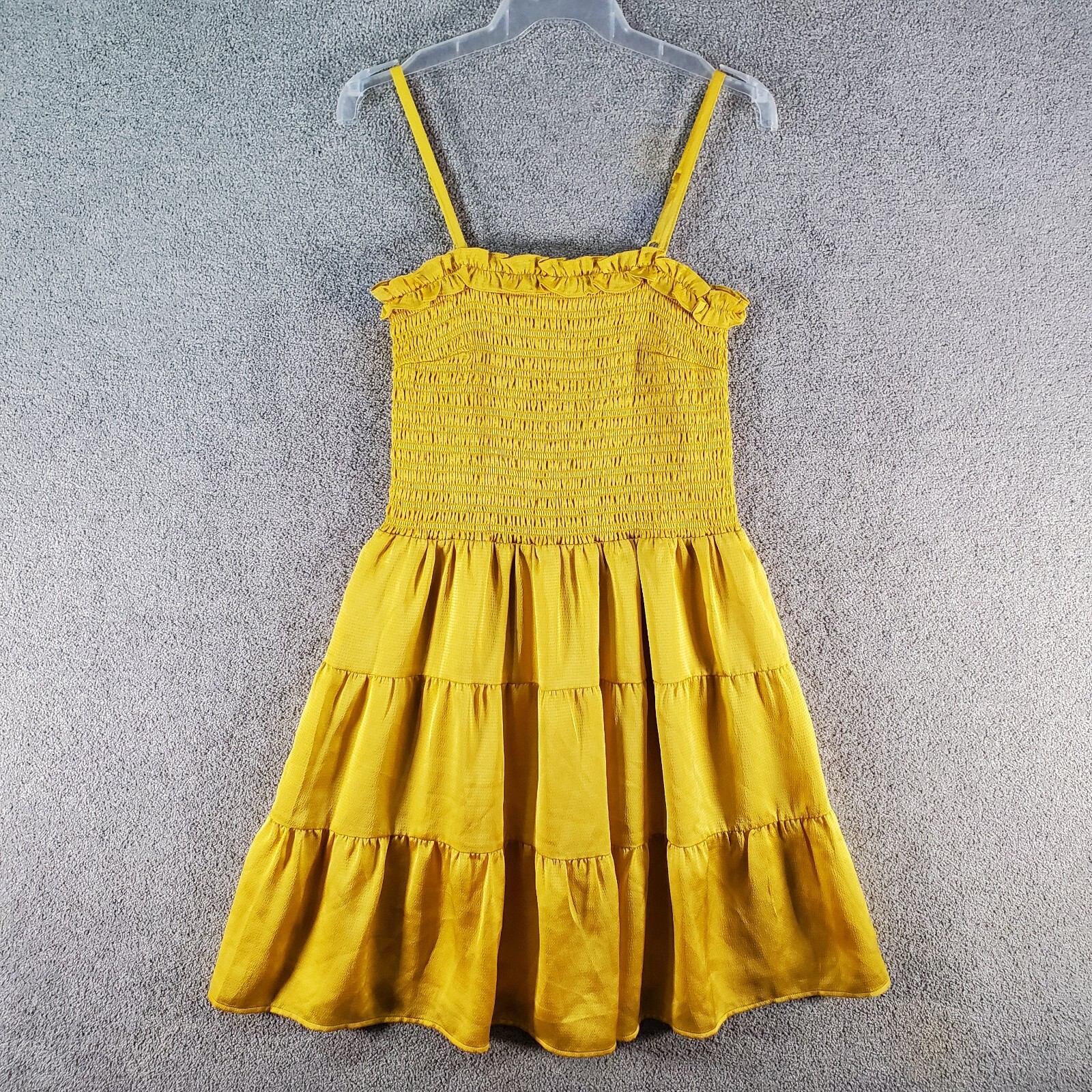 SEED Heritage Dress Womens 10 Yellow Fit Flare Sleeve… - Gem