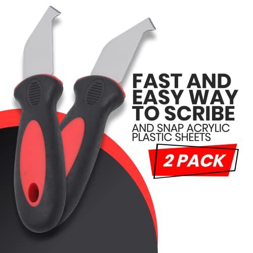 (2-Pack) Plexiglass Scoring Tool - Extra-Sharp Steel Blade for Clean ...
