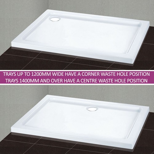 Quadrant / Square / Rectangle Stone Shower Tray Free Waste Riser Kit ...