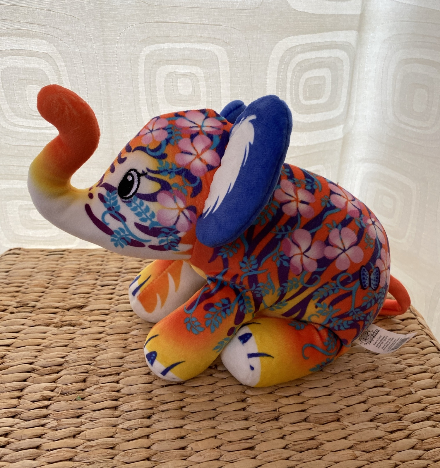 Pop Art Soft Elephant Plush E-1028 Vibrant Colors 7” Tall | eBay